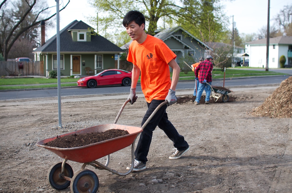 Photos from the Tree Planting on N. Maple – Emerson-Garfield Community